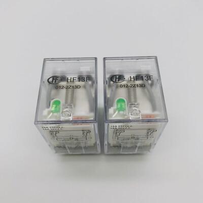 HF13F-012-2Z13D两组转换8脚10A250VAC带灯宽脚宏发大功率继电器