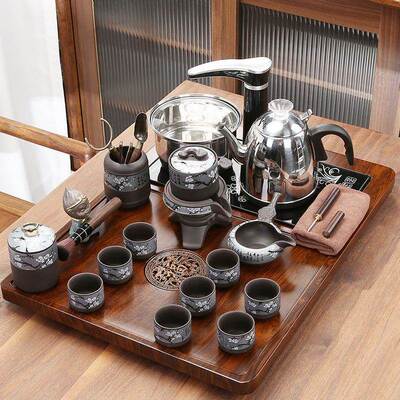 小号茶盘17045全烧自动紫砂茶具厅套装家用客功夫底部上水水壶一