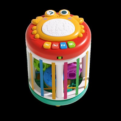 婴儿玩具6个月以上手拍鼓儿童宝宝0一1岁益智拍拍鼓多面体塞塞乐5