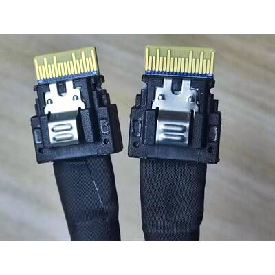 Slim SAS4.0 SFF-8654 4i pcle4.0 NVME 主板阵列卡服务器数据线