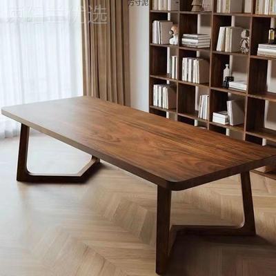 黑胡面木大板茶书桌办公桌会议桌茶台面实木餐78675桃桌桌原木外