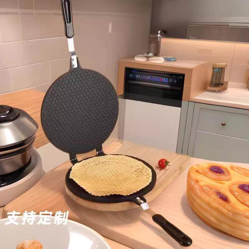燃气蛋卷机家用小型商用路边摊老式新款脆皮鸡蛋卷锅饼干机摊饼机