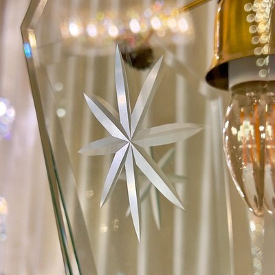 法式中古Murano设计师雪花玻璃吊灯卧室走廊衣帽间阳台美式复古灯