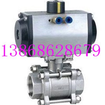 GT型气动丝扣球阀Q611F-16P内螺纹三片式不锈钢气动球阀1000WOG