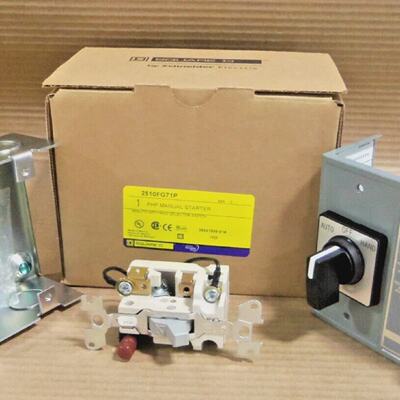 NEW SQUARE D 2510FG71P FHP MANUAL STARTER WAUTOOFFHAND SWITC