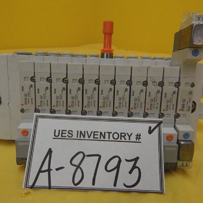 SMC 11Port Pneumatic Manifold SY31405LZ Used Working