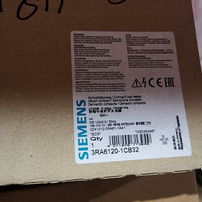 3RA61201CB32全新西门子控制与保护开关3R