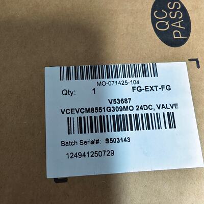 电磁阀VCEVCM8551G309MO24DC全新议价及维修！