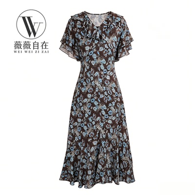 【撤柜清仓】W气质高端大码显瘦连衣裙 W120
