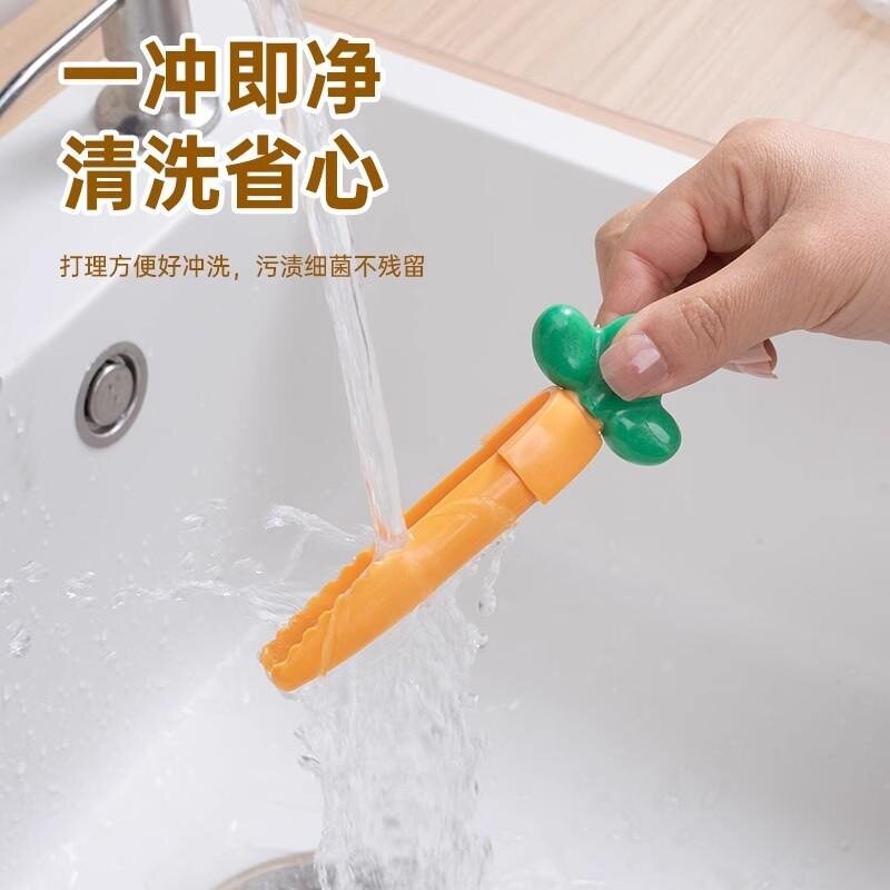 浴室神器夹清洁工具垃圾夹胡萝卜可爱镊子毛发夹清理夹地漏头发