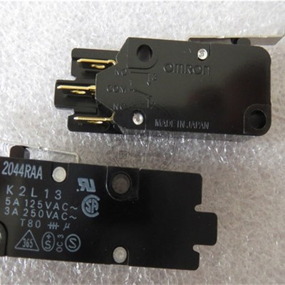 进口日本OMRONOMRON K2L13微动开 关3脚带柄行程轻便开