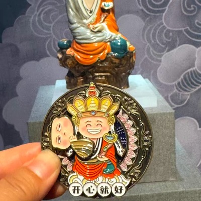 景德镇沉思罗汉无语佛变脸冰箱贴