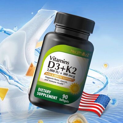 HealthA2Z维生素D3+K2美