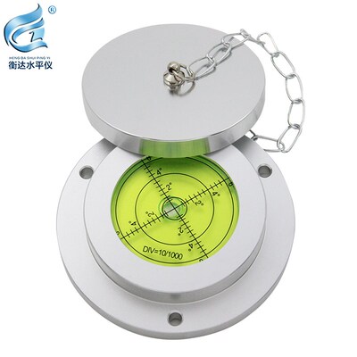 徐工三联车载水平气泡10075高精度水平仪金属圆水准仪泵车水平仪