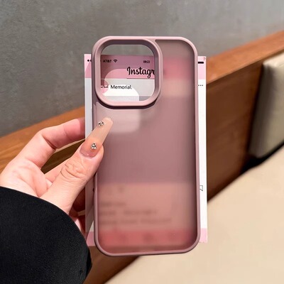 夏季爆款冰莓粉适用于苹果16promax壳新款iPhone15promax肤感磨砂14/13全包简约干净13防摔高级感12/11