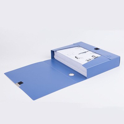 10只55mmA4粘扣档案盒塑料a4文件盒办公室文件收纳资料盒办公用品