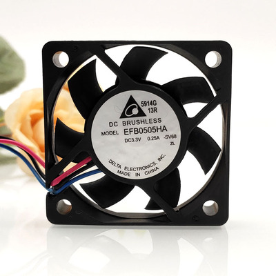 原装台达 EFB0505HA 5010 DC3.3V 0.25A 3线 双滚珠 静音散热风扇