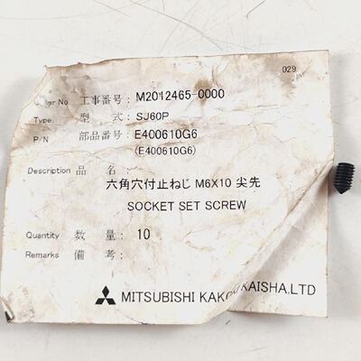 Set de Conector Tornillo PN E400610G6 Para Mitsubishi SJ60P