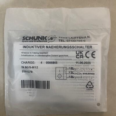 全新原装SCHUNK雄克IN80SM12接近开关传--议价商品