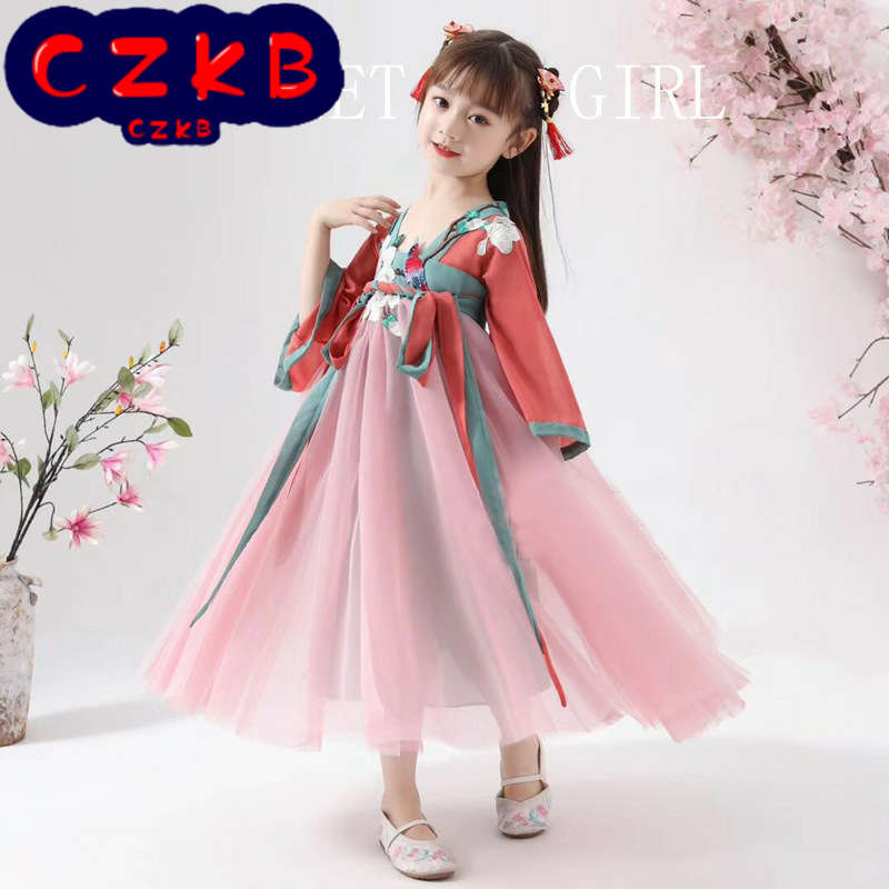 女童汉服中国风童装儿童古装襦裙超仙女古风小女孩唐装连衣裙春夏