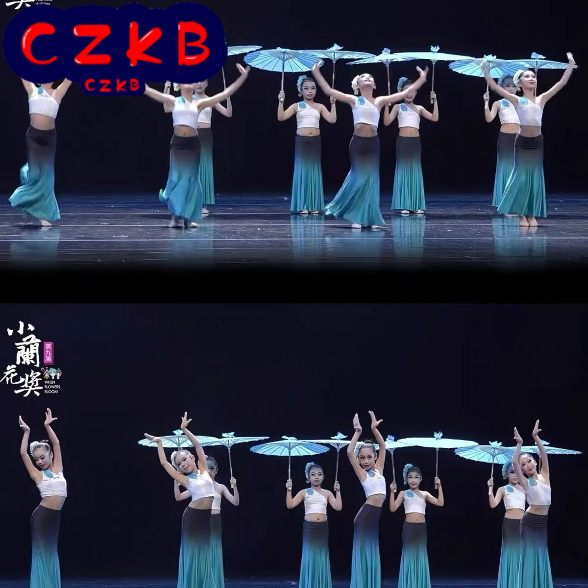 小兰花奖雨竹林傣族舞蹈服2024新款儿童孔雀舞演出服民族舞鱼尾裙