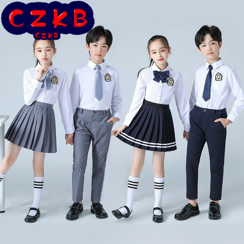 儿童幼儿园园服中小学生大合唱毕业服装英伦风校服班服朗诵演出服
