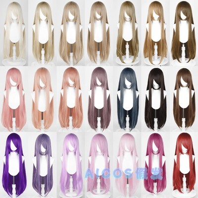 Aicos 长直发cos假发 古风古装万用100cm 女 动漫假发 多色收脸1