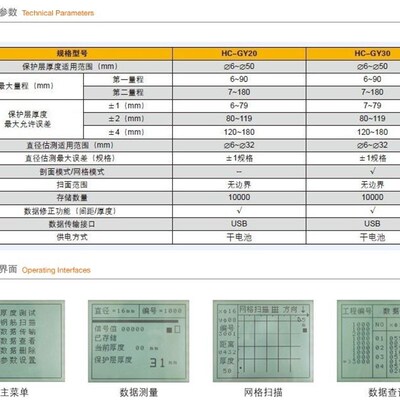 海创高科HC-GY30/20混凝土钢筋检测仪 钢筋位置测定仪 钢筋检测仪