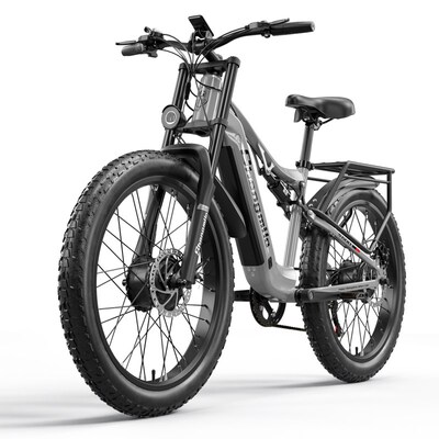 S600电动自行车助力车双驱越野锂电池48V沙滩山地车成人通勤代步