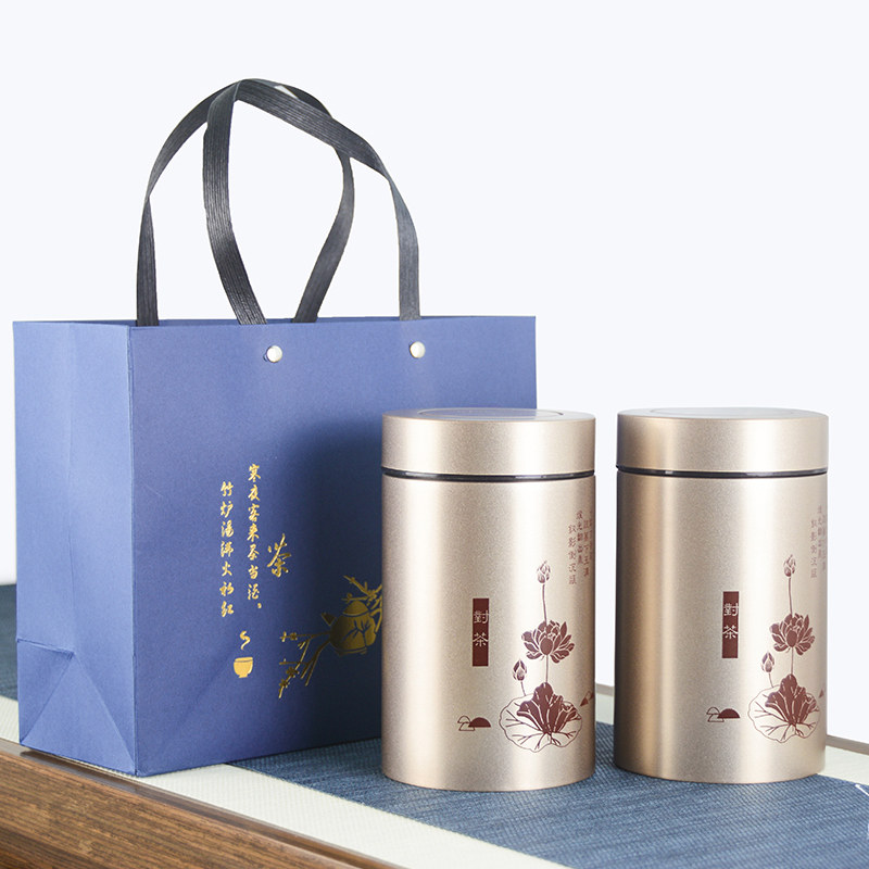 不锈钢茶叶罐便携旅行金属密封罐加厚大小号储物罐密封茶罐桶