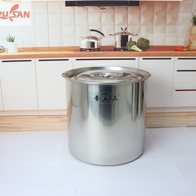 正品304/201不锈钢储水桶无耳水池桶灶台蓄水桶内耳汤桶直径30cm