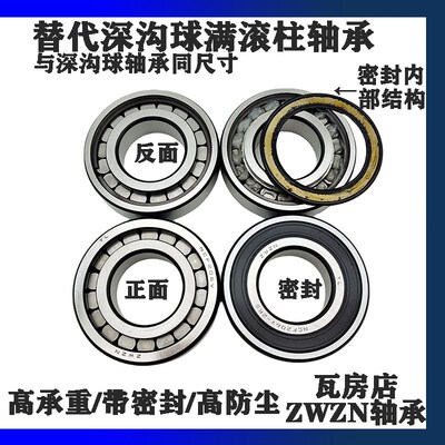 瓦房店ZWZN高承重满滚柱轴承NCF1004 1005 1006 1007 1008 1009V