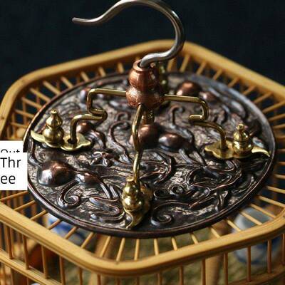 纯高品质著名艺术家友国手DEB工制作方老黄六竹竹笼笼虫虫笼