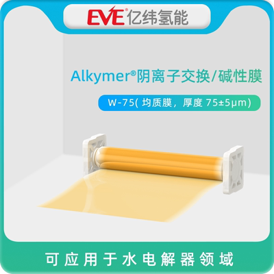 亿纬氢能Alkymer75μm阴离子交换膜AEM碱性膜QAPPT制氢水电解树脂