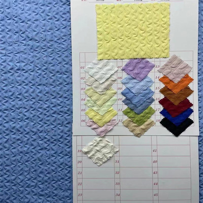 压花起皱布料工艺春夏秋冬清新甜美时装箱包春亚纺面料多颜色全涤