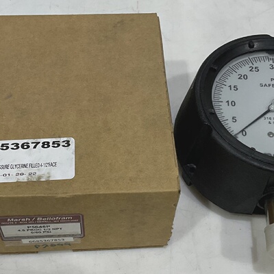 MARSH BELLOFRAM 060 PSI GLYCERINE P5646P PRESSURE GAUGE 373
