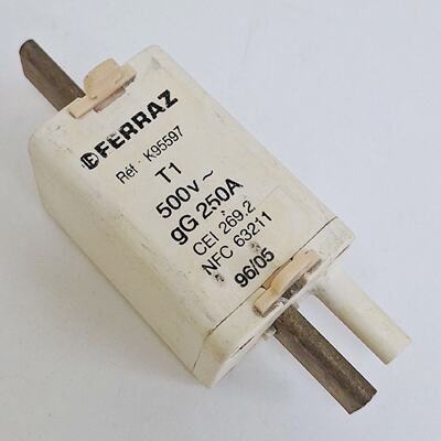 Ferraz K95597  T1 500v gG 250A Fuse Lot of 6 pcs