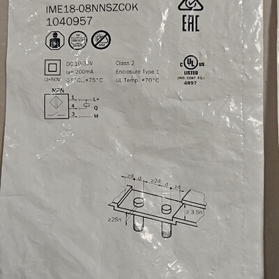 西克接近开关IME1808NNSZC0K订货号10409-议价