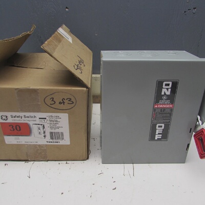 通用电气THN3361重型安全开关非熔化3P30A600V全新带盒优惠