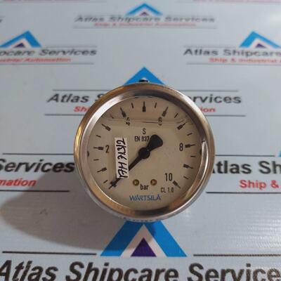 Wartsila EN 8371 Pressure Gauge 0 To 10 Rod