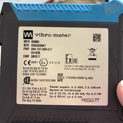 配件MEGGITT威格特VibroMeter振动传感器S3960议价