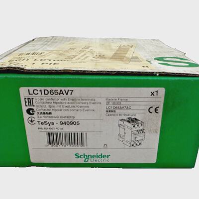 SCHNEIDER ELECTRIC LC1D65AV7 3 Pole Contactor With Everlink