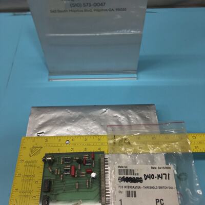 Huttinger D401471 PCB Integrator Threshold Switch PCB 188770