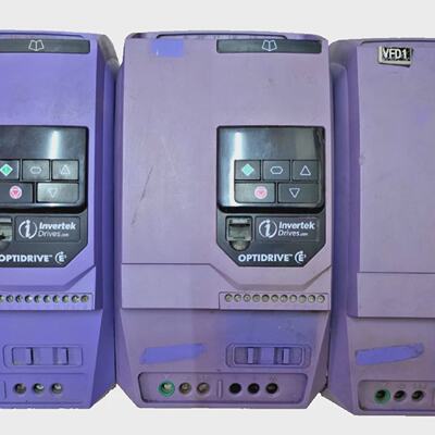 Lot of 3 INVERTEK ODE33401803F42 Optidrive E3 VFD 7.5 kW 10