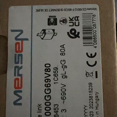 议价美尔森Mersen 全新原装 NH000GG69V80型低压熔断器