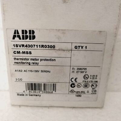 ABB CMMSS  1SVR430711R0300 Thermistor Motor Protection Monit