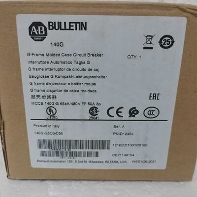 Allen Bradley 140GG6C3C50 GFrame Molded Case Circuit Breaker