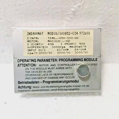 Modulo Di Programmazione Indramat MOD011X0852034 Per TDM1.05