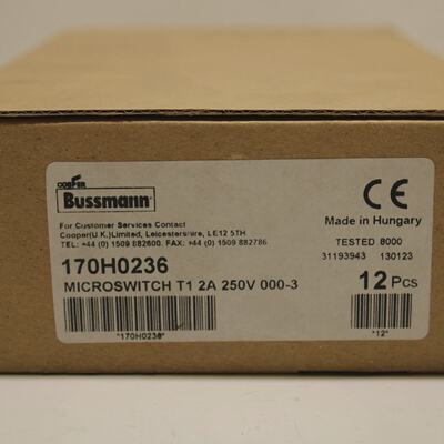 Bussmann 170H0236 12pcs. Microswitch NEW