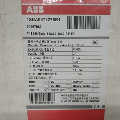 配件T4S250  TMA1608001600  FF  3P   ISDA0972275R1议价